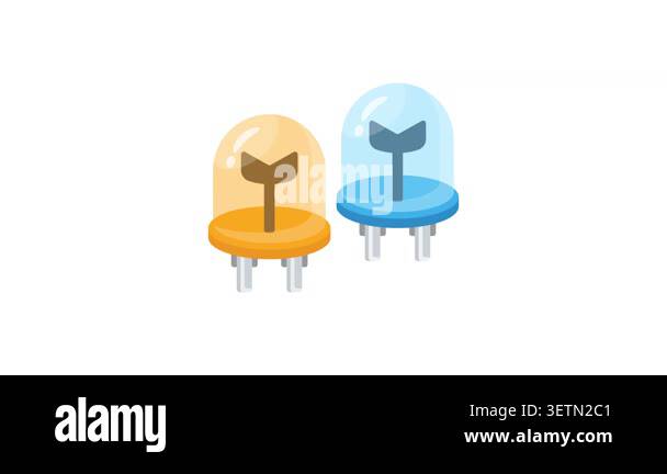 A modern 2d animated icon showing power diodes design element Stock ...