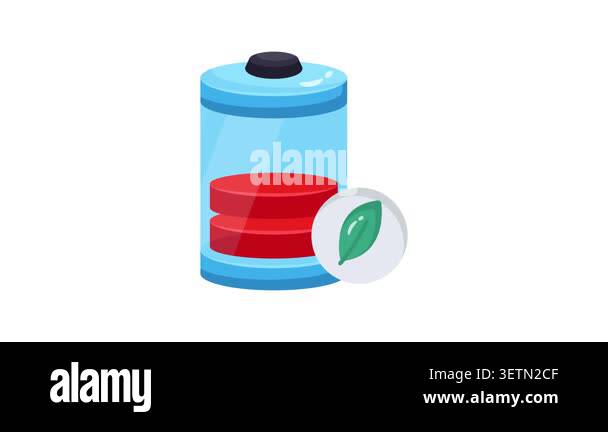 A 2d style animated icon of eco charging is ready for premium use Stock ...