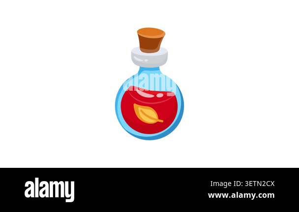 Get this 2d animated icon representing eco experiment flask Stock Video ...