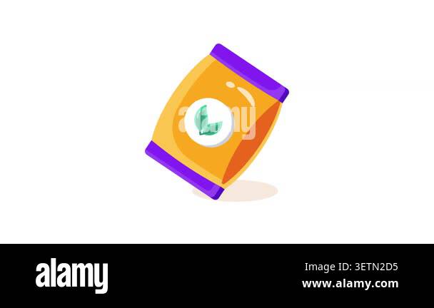A 2d animated icon of seed bag for eco concepts Stock Video Footage - Alamy