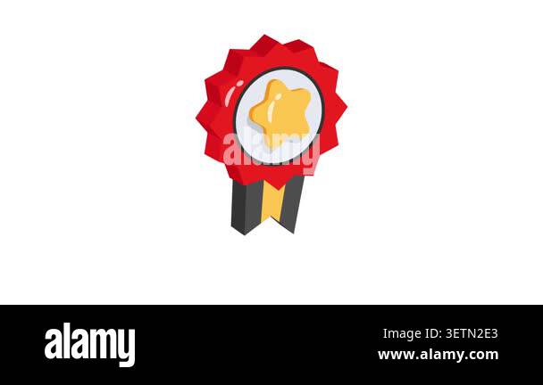 A visually appealing 2d animated icon showing retail award Stock Video ...