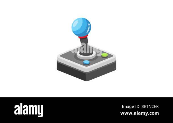 Grab this amazingly designed 3d animated icon of joystick Stock Video ...