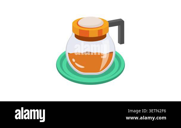 A glass coffee pot with fresh brewed coffee inside Stock Video Footage ...