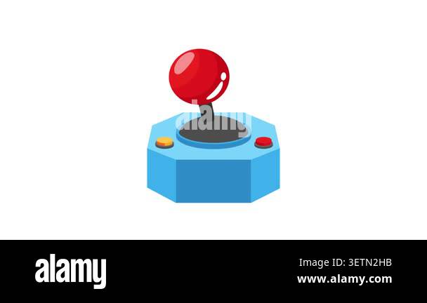 Visually appealing 3d style animated icon of game controller device ...
