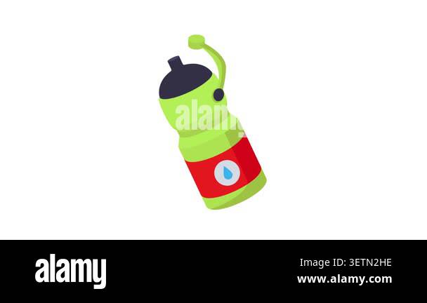 A customizable 3d style animated icon of water bottle Stock Video ...