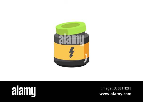 Easy to use 3d style animated icon of supplement bottle Stock Video ...