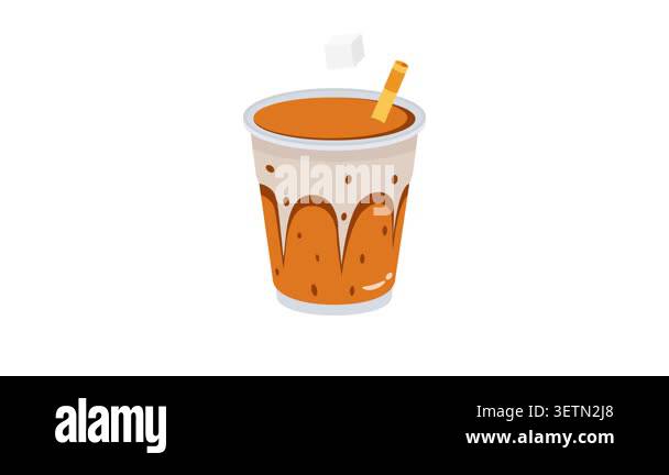 Get this amazing animated icon of iced coffee cup in modern design ...