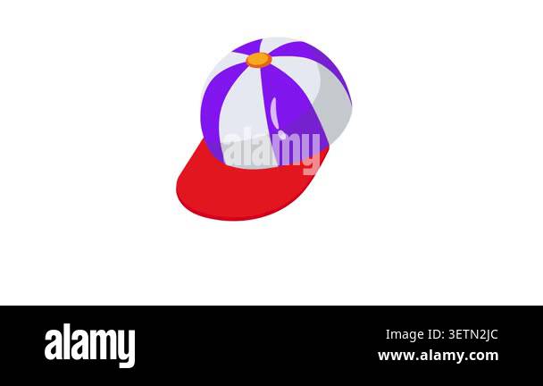 A customizable 3d style animated icon denoting p cap Stock Video ...