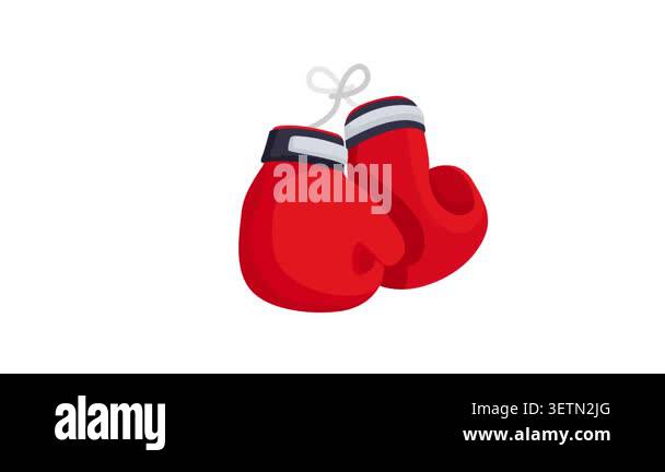 Creatively designed animated icon of boxing gloves in 3d style Stock ...