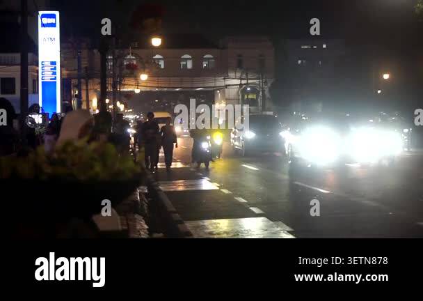 Bandung, Indonesia - June 5, 2026,Video clip of night traffic traffic ...