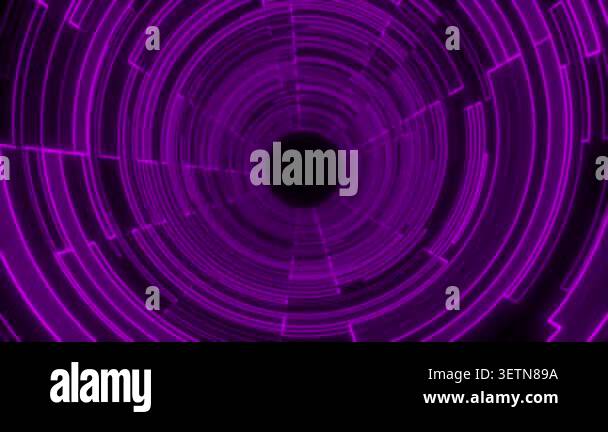 Purple energy tunnel with glowing bright electric magic lines Video ...