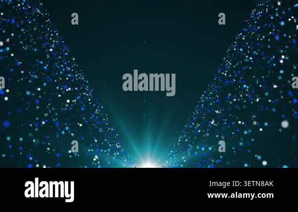 Abstract background of bright blue particles Video Animated Background ...