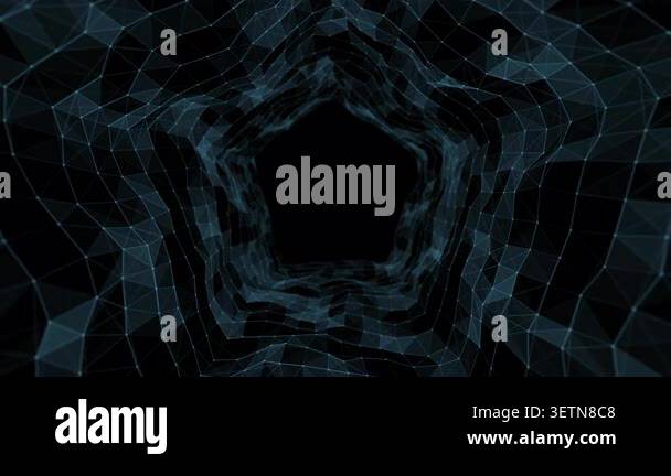 Geometric Space, Flying Particles, Plexus Video Background Stock Video ...
