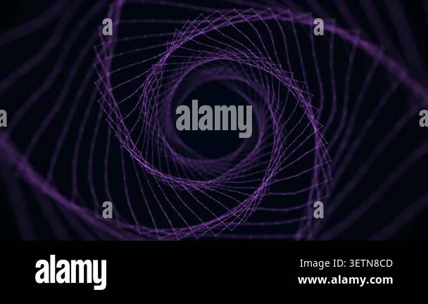 Cyber Futuristic Speed Tunnel, Data Flow Video, Sci-Fi Colors Wormhole ...
