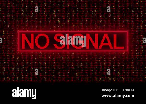No Signal Text Over Binary Code, No Signal Over Computer Binary ...