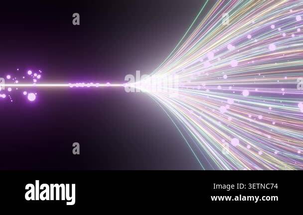 Curve neon color lines machine learning AI education able to loop ...