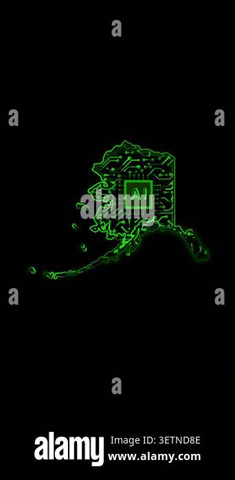 Alaska State (USA) Map Map Chipset Technology Opener, Suitable for USA ...