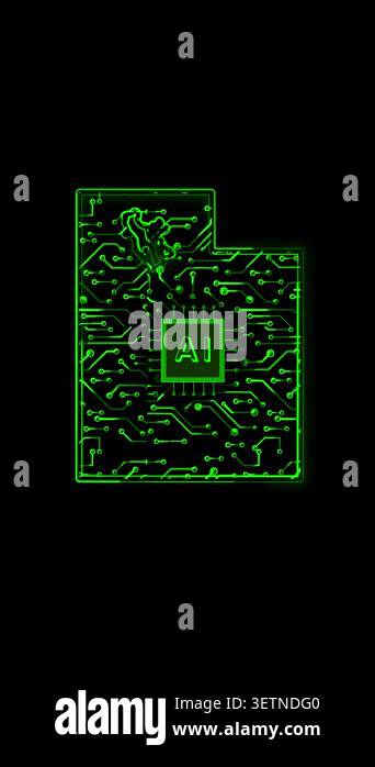 Utah State (USA) Map Map Chipset Technology Opener, Suitable for USA ...
