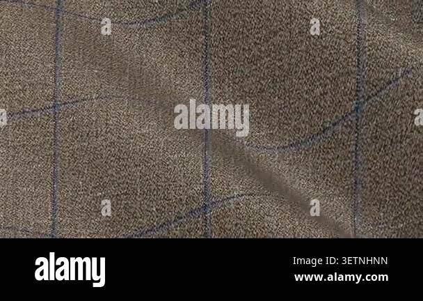 Italian Brown Windowpane Plaid Wool Linen Silk Fabric moving in ...