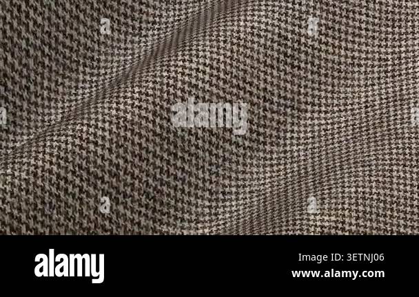 Italian Brown Houndstooth Wool Fabric shimmering in sophisticated waves ...