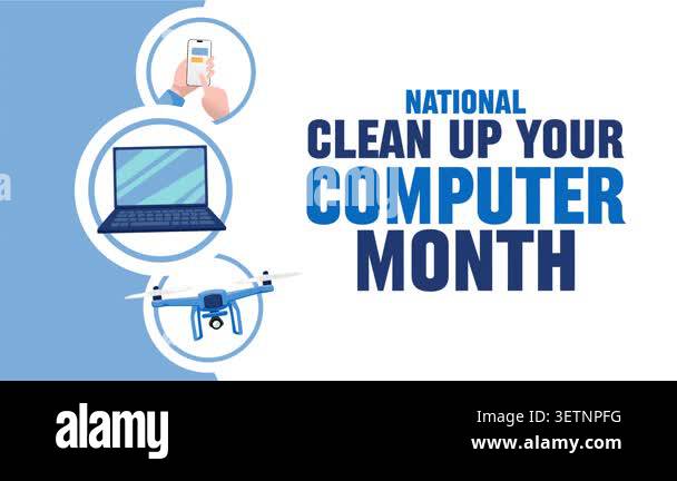national clean up your computer month Stock Video Footage - Alamy