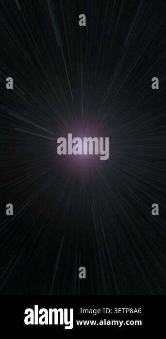 Abstract purple hyperspace warp speed light streaks animated background ...