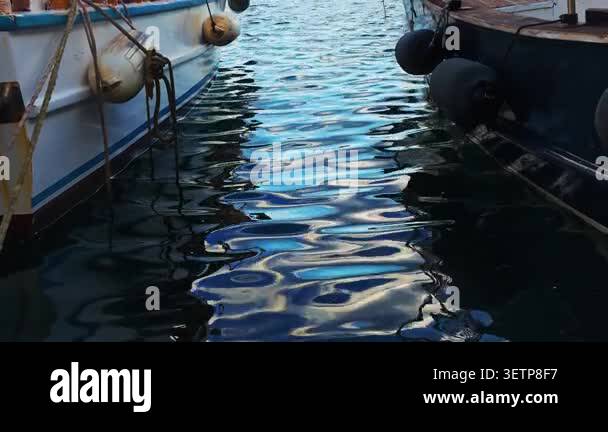 Yacht in a Marine and the Pure Sea Water Stock Video Footage - Alamy