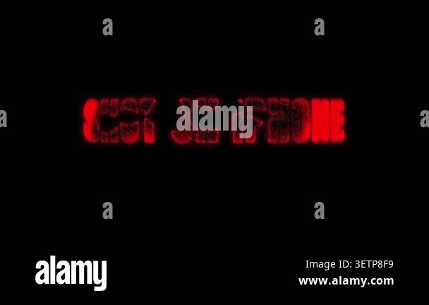 Stylish retro film Shot on Iphone title animation with glowing red ...