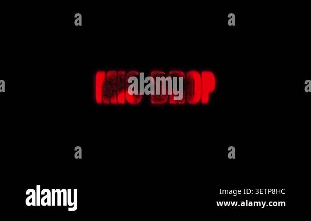 Stylish retro film Mic Drop title animation with glowing red vintage ...