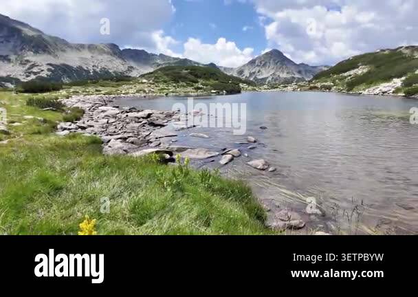 Amazing Summer view of Pirin Mountain around The Frog lake, Bulgaria ...