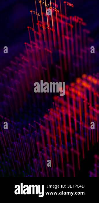 Big data wave graph with quantum computing, AI technology and advanced ...