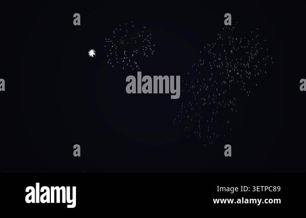 White Fireworks Display Celebration Loop Stock Video Footage - Alamy