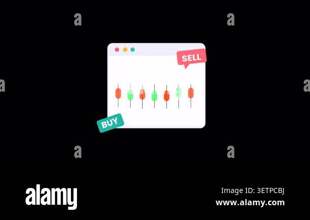 Online Financial Trading Platform with Candlestick Chart Stock Video ...