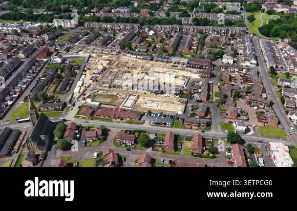 Aerial view of a major residential housing development in Sunderland ...