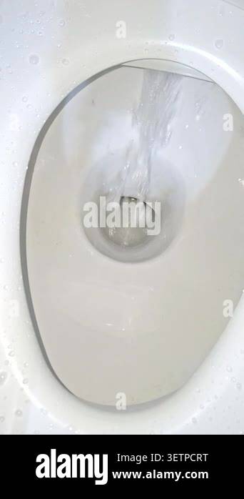 Water Flow Movement Inside Modern Toilet Bowl Stock Video Footage - Alamy