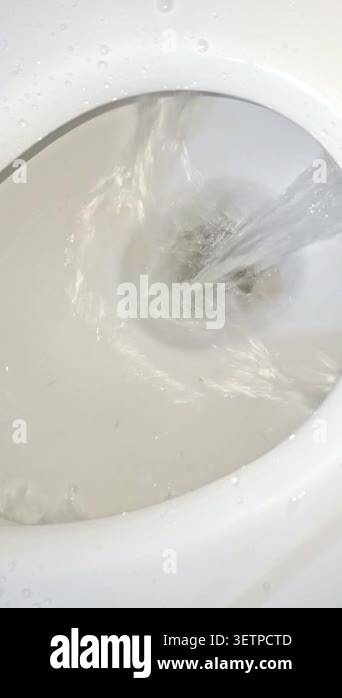 Water Flow Movement Inside Modern Toilet Bowl Stock Video Footage - Alamy