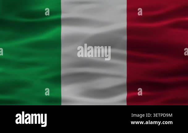 Italy Flag Waving Animation Background Stock Video Footage - Alamy