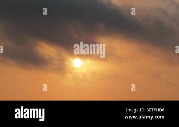 sunset sky with clouds Stock Video Footage - Alamy
