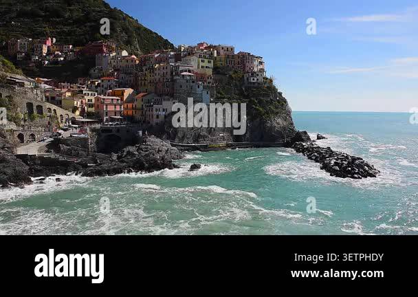 Manarola is a small coastal town in Liguria, Northern Italy, and one of ...