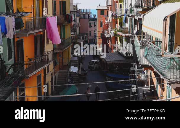 Manarola is a small coastal town in Liguria, Northern Italy, and one of ...