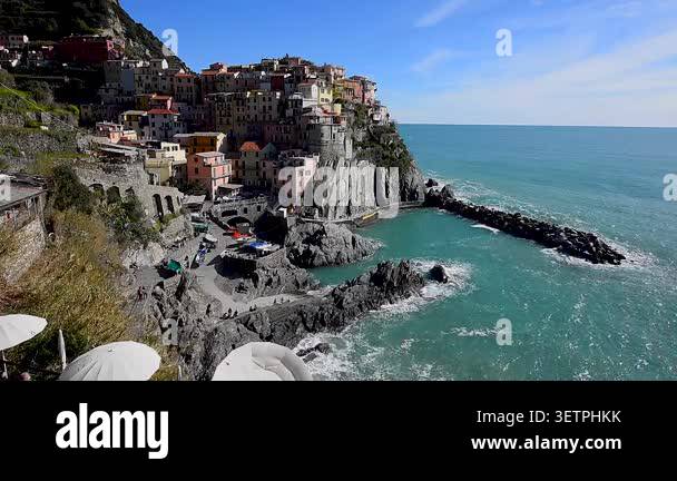 Manarola is a small coastal town in Liguria, Northern Italy, and one of ...