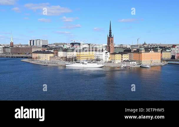 Panoramic view of Stockholm skyline in Sweden showcasing Scandinavian ...