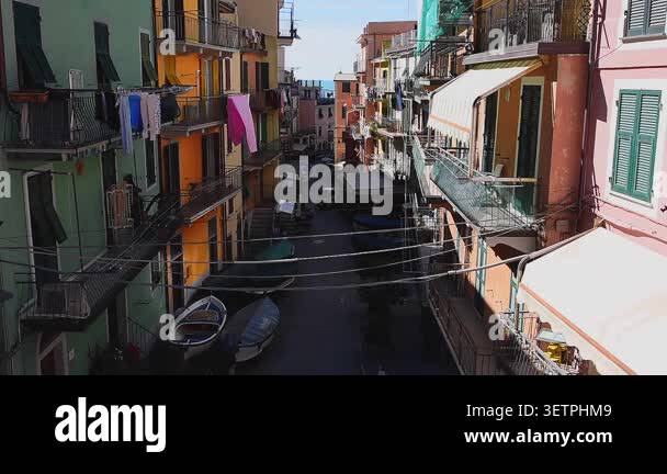 Manarola is a small coastal town in Liguria, Northern Italy, and one of ...