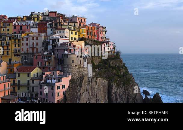 Manarola is a small coastal town in Liguria, Northern Italy, and one of ...