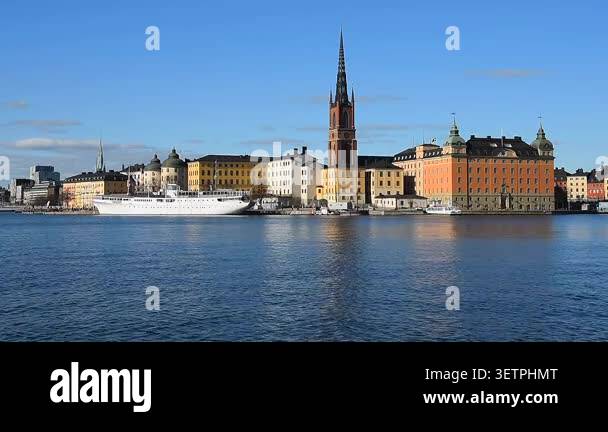 Panoramic view of Stockholm skyline in Sweden showcasing Scandinavian ...