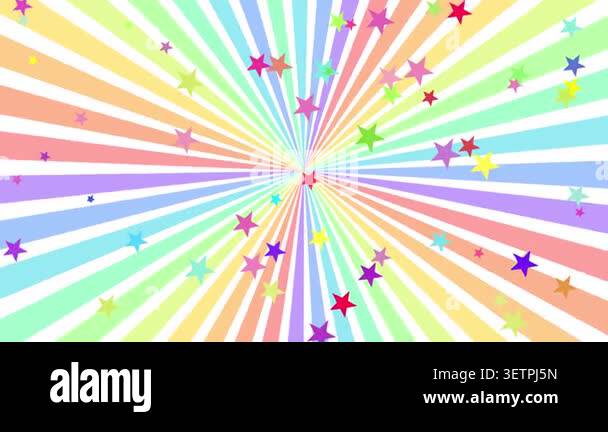 Colorful Sunburst With Floating Stars 4K Stock Video Footage - Alamy