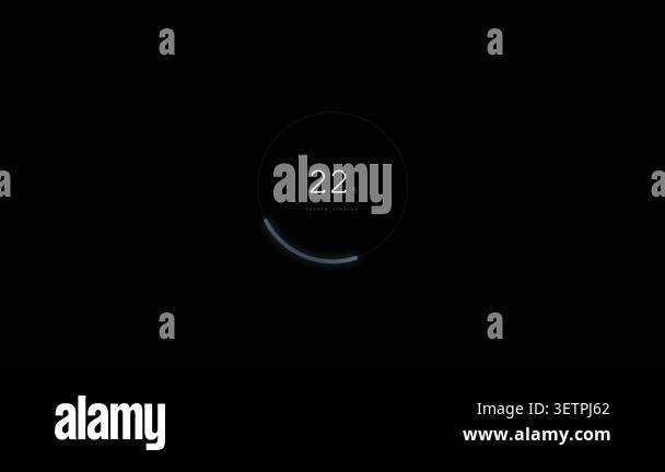 Minimalist digital animation featuring a circular progress bar and ...