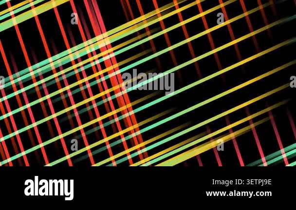 Colorful Neon Lines Crossing Pattern 4K Stock Video Footage - Alamy