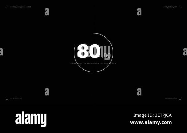 A modern, high-contrast digital countdown interface displaying shifting ...