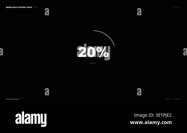 A minimalist digital interface displaying a circular progress bar and ...